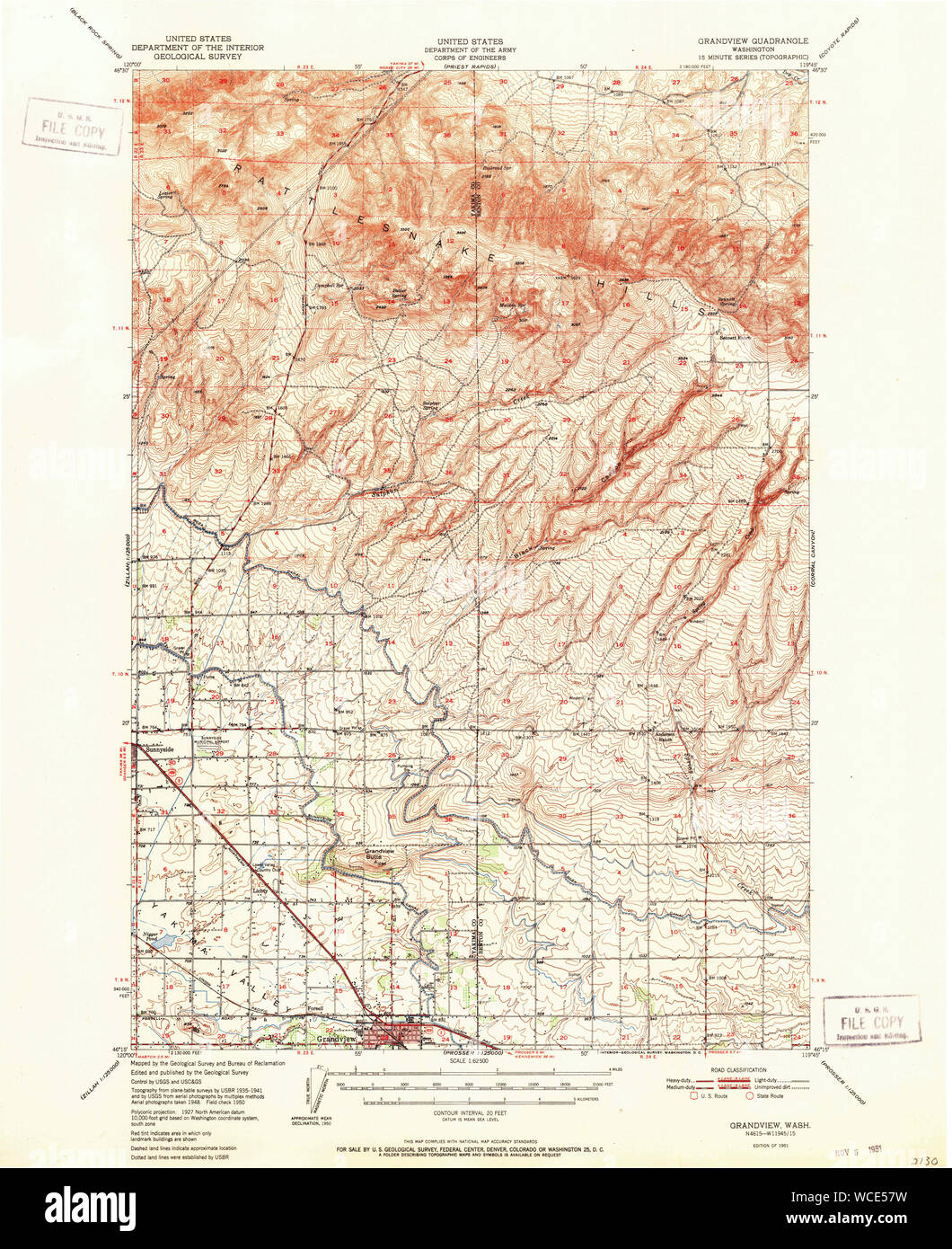 Map of grandview washington hi-res stock photography and images - Alamy