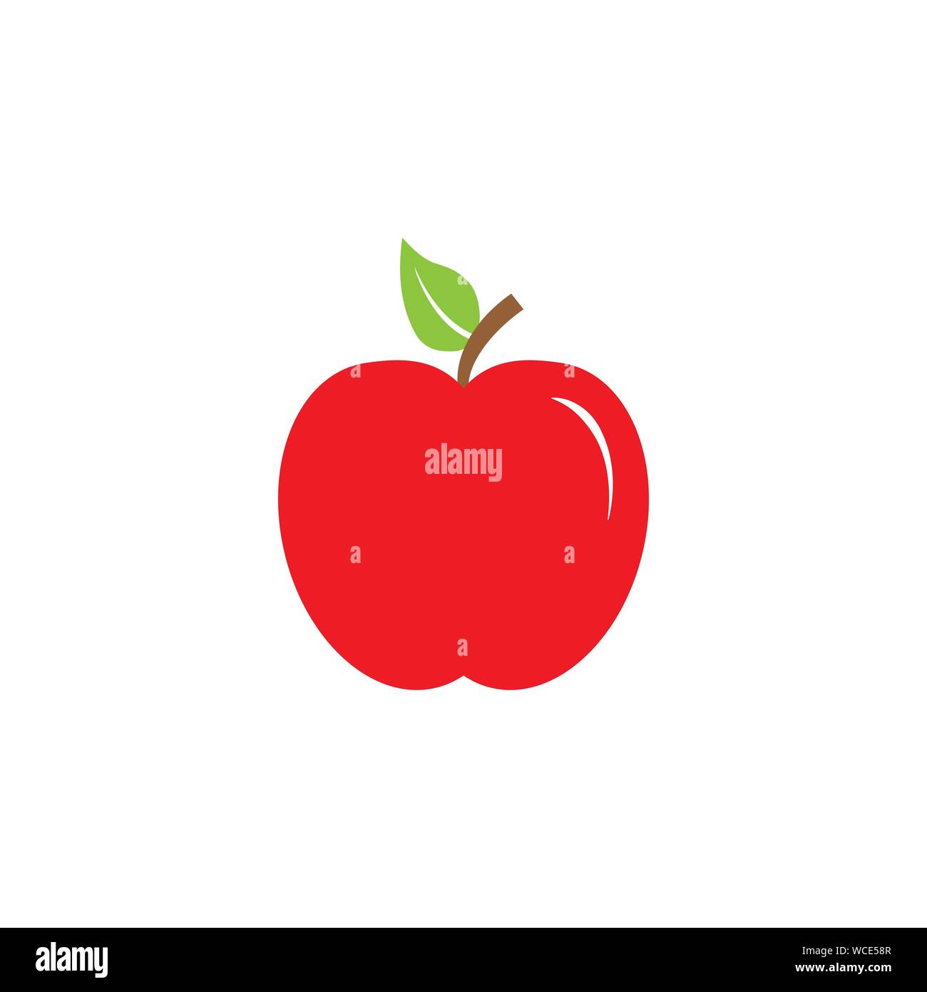 Apple, fruit icon. Vector illustration, flat design Stock Vector Image ...