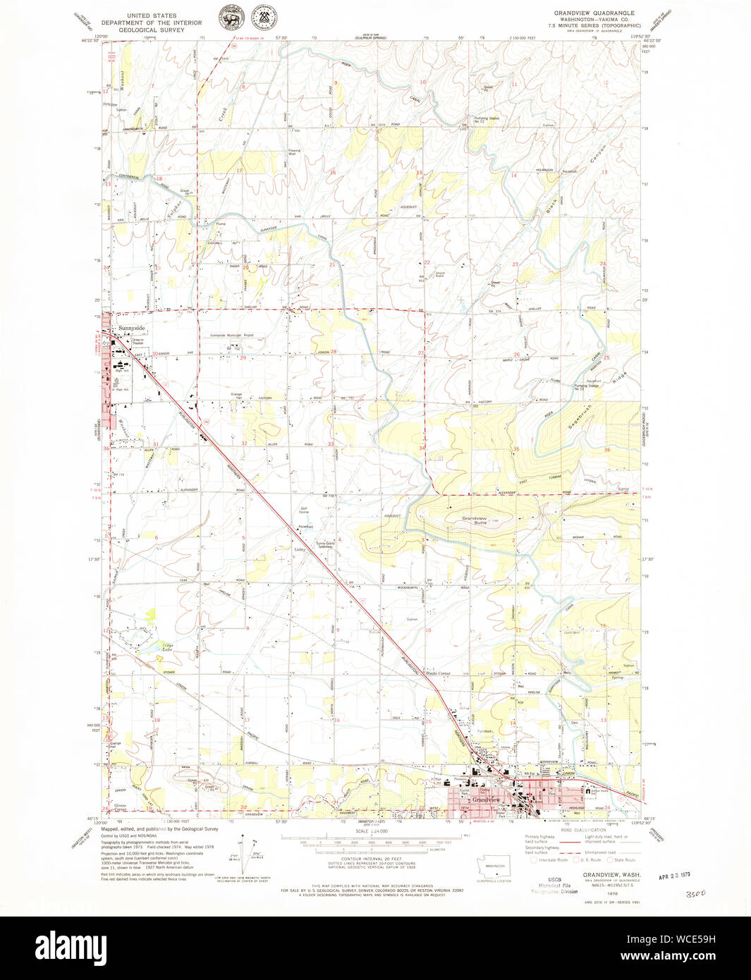 Map of grandview washington hi-res stock photography and images - Alamy
