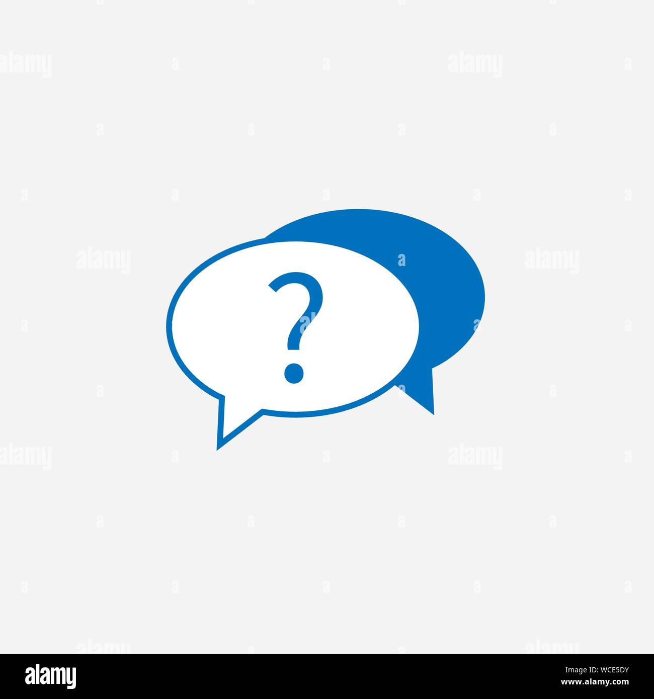Help, query, question mark, support icon. Vector illustration, flat ...