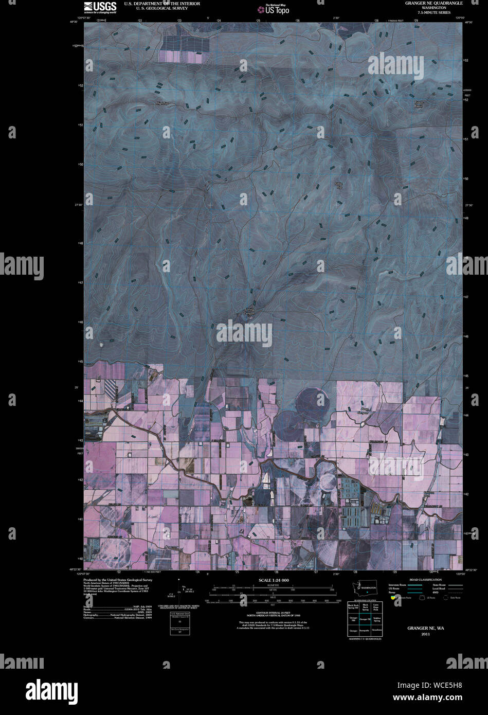 Map of granger washington hi-res stock photography and images - Alamy
