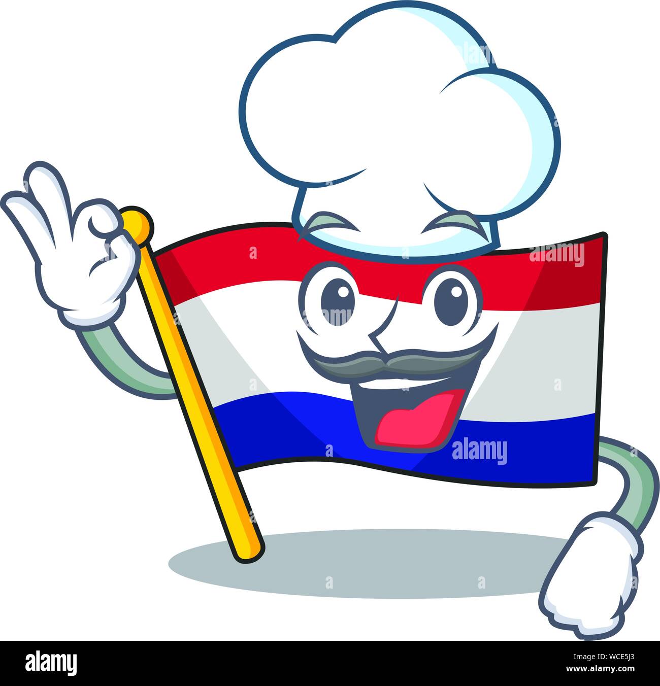 Chef flag netherlands with the mascot shape Stock Vector Image & Art ...