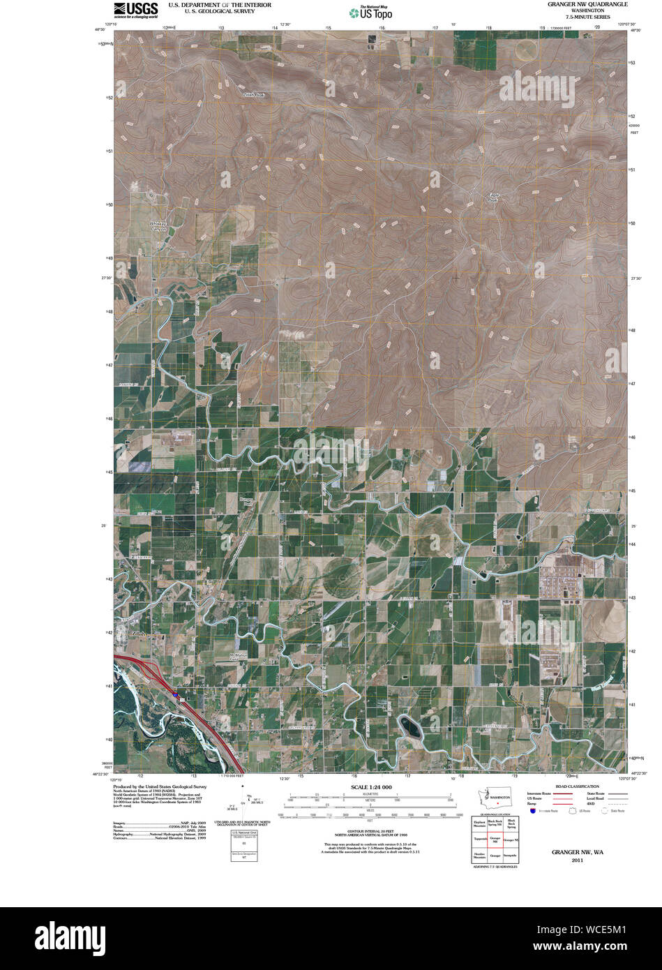 Map of granger washington hi-res stock photography and images - Alamy