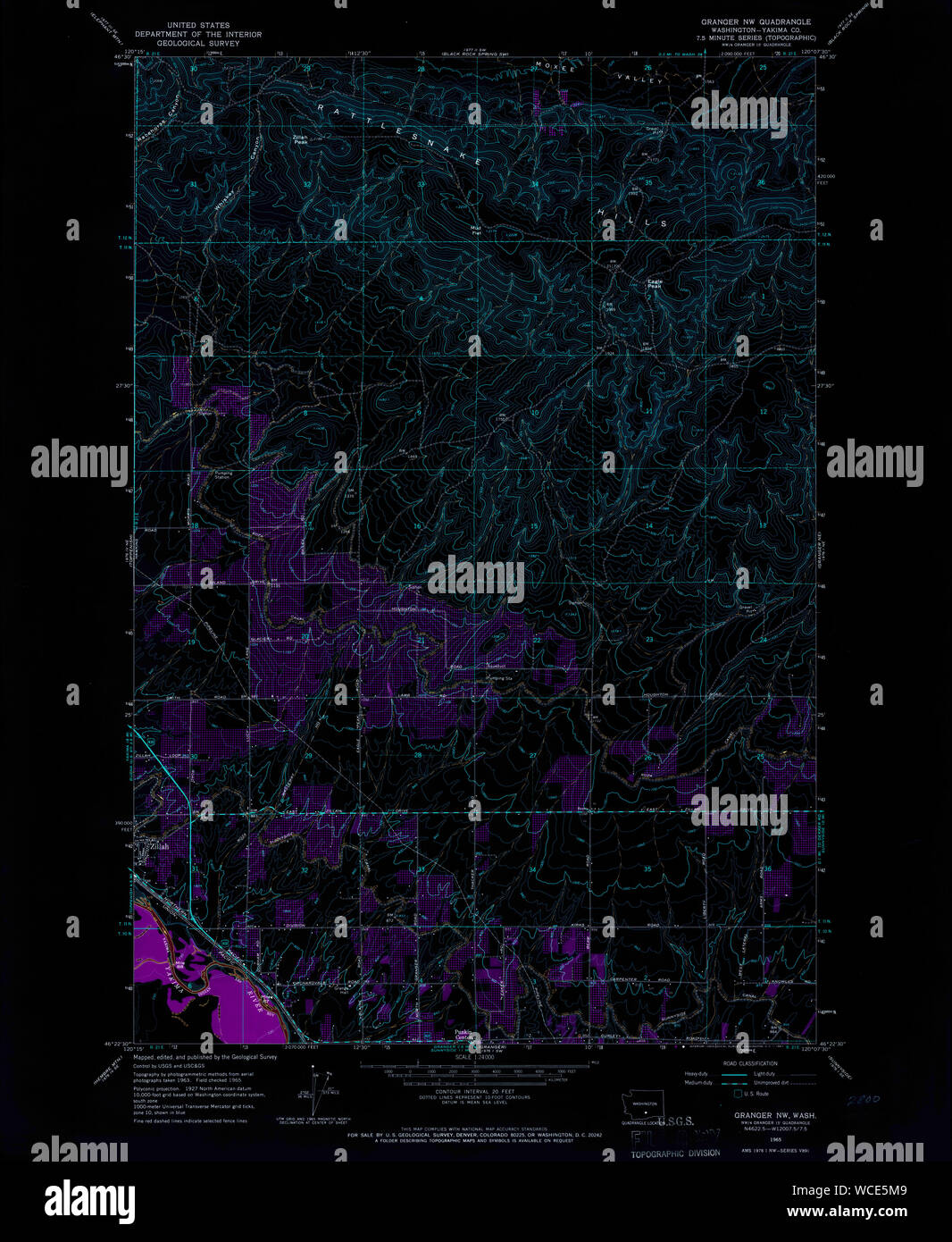 Map of granger washington hi-res stock photography and images - Alamy