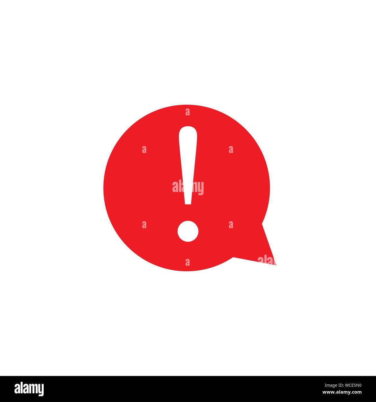 Exclamation mark icon. Vector illustration, flat design Stock Vector ...