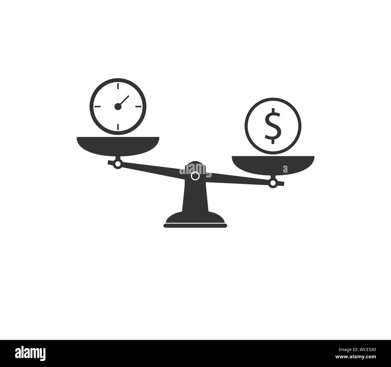 Dollar, time, scale icon. Vector illustration, flat design Stock Vector ...