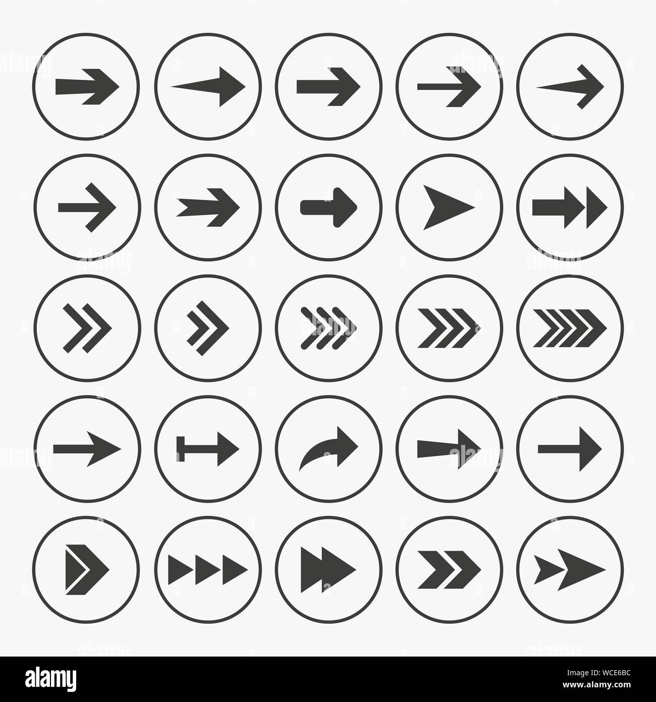 Arrow icon set. Vector illustration, flat design Stock Vector Image ...