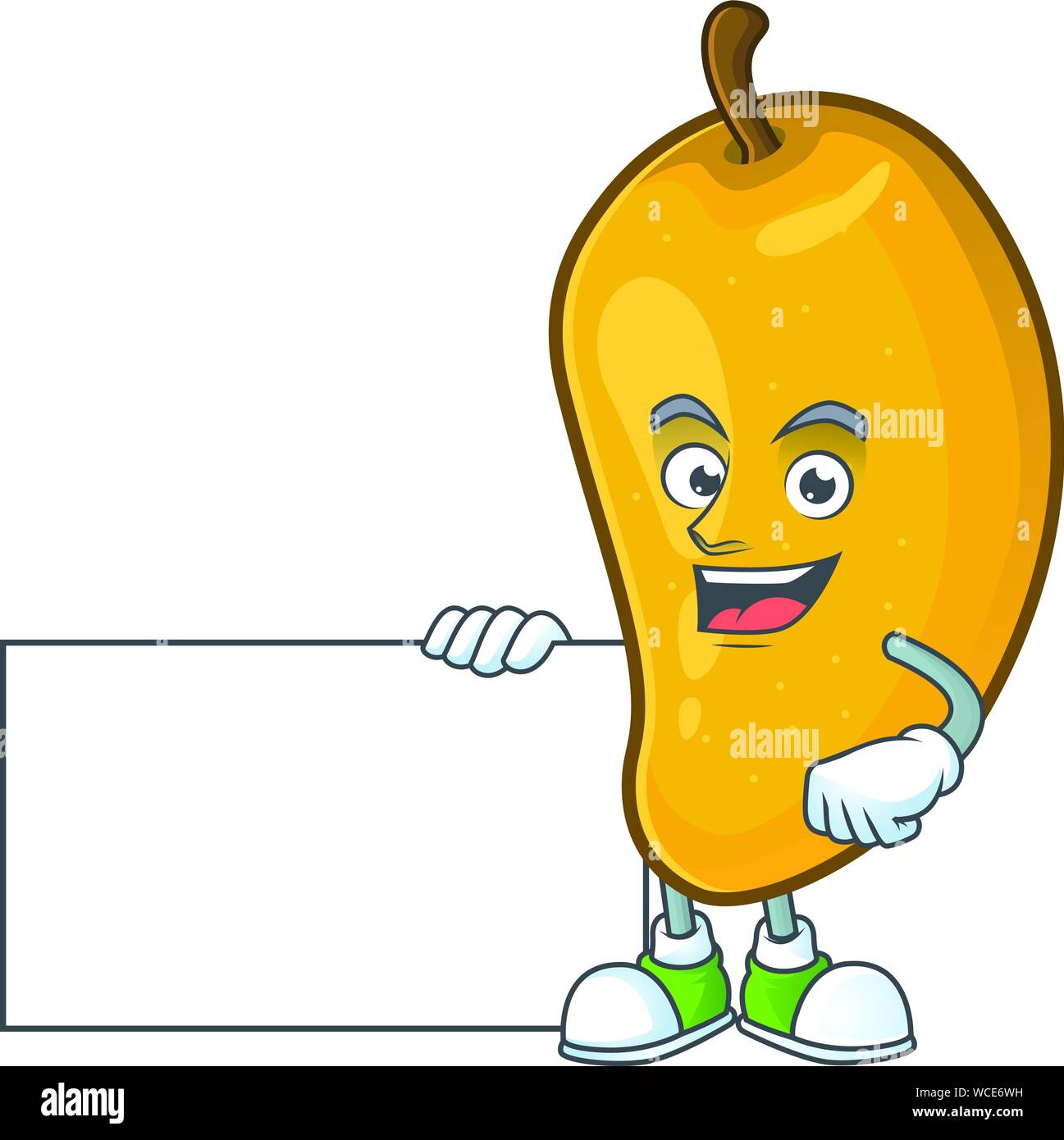 With board fresh mango character cartoon with mascot Stock Vector Image ...