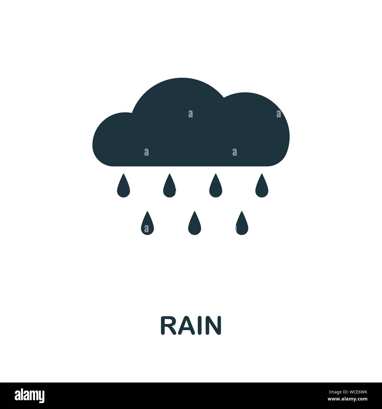 Rain vector icon symbol. Creative sign from rain icons collection ...