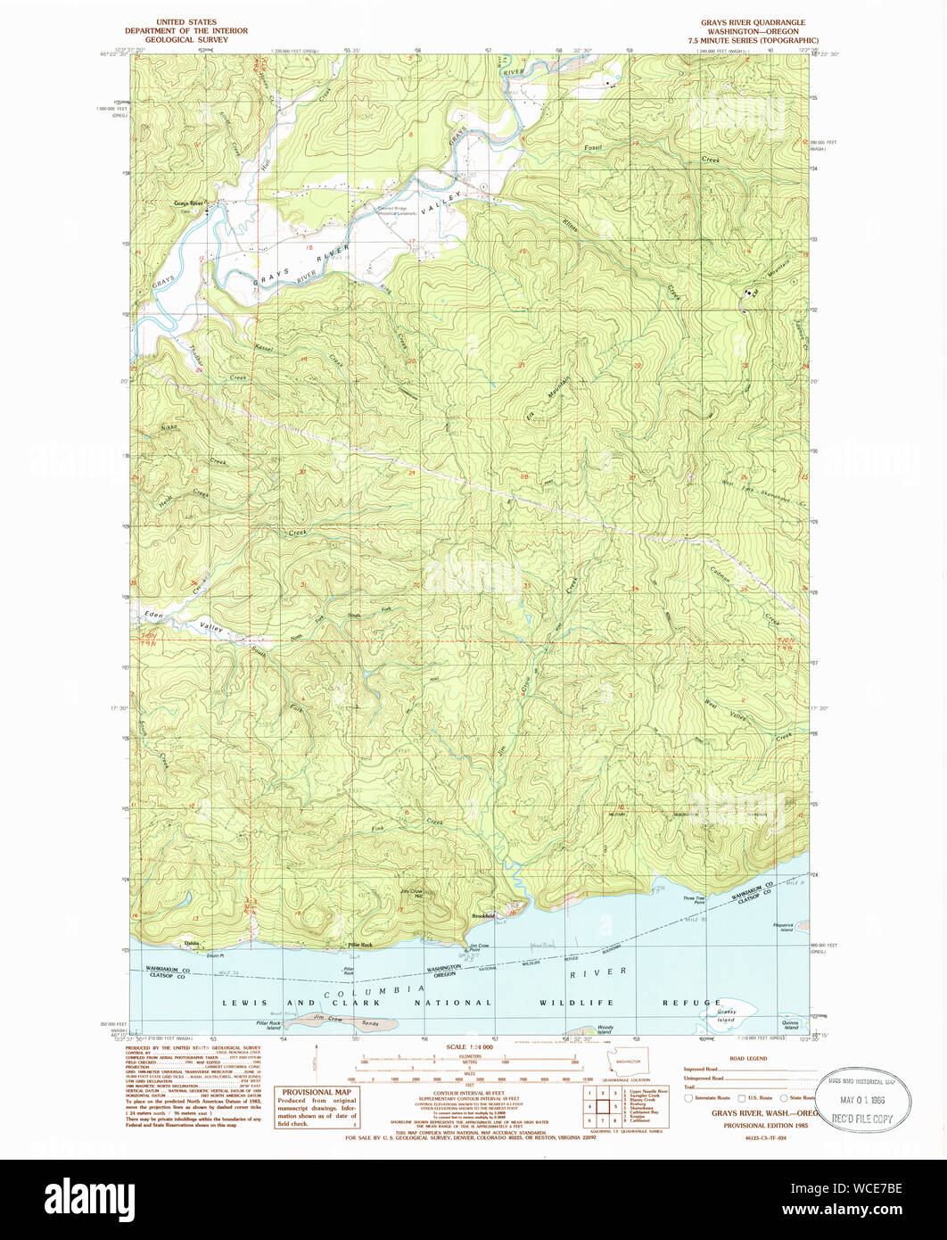Map of grays river Cut Out Stock Images & Pictures - Alamy