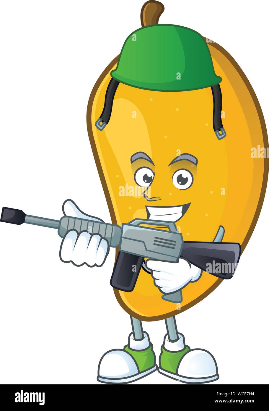 Army fresh mango character cartoon with mascot Stock Vector Image & Art ...