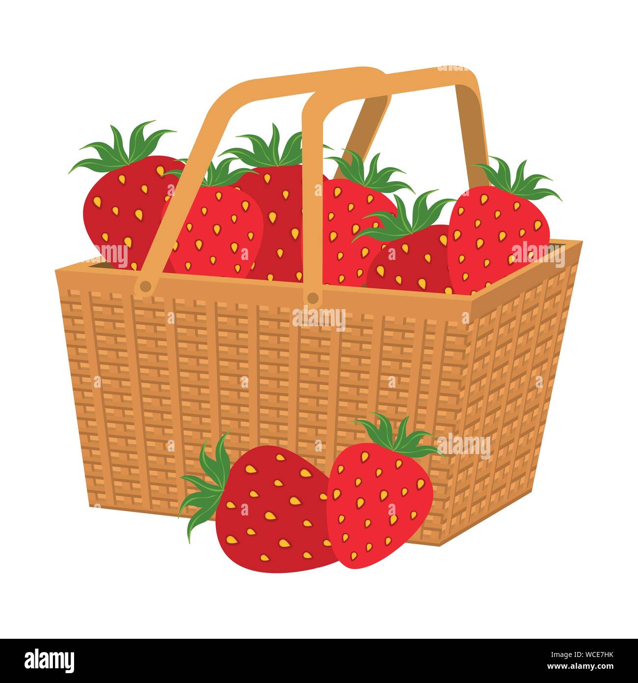 Strawberries In Container Stock Vector Images Alamy