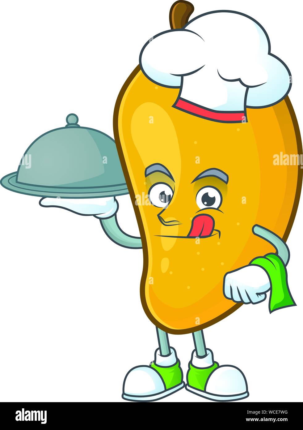 Chef with food character mango fruit with cartoon mascot Stock Vector ...