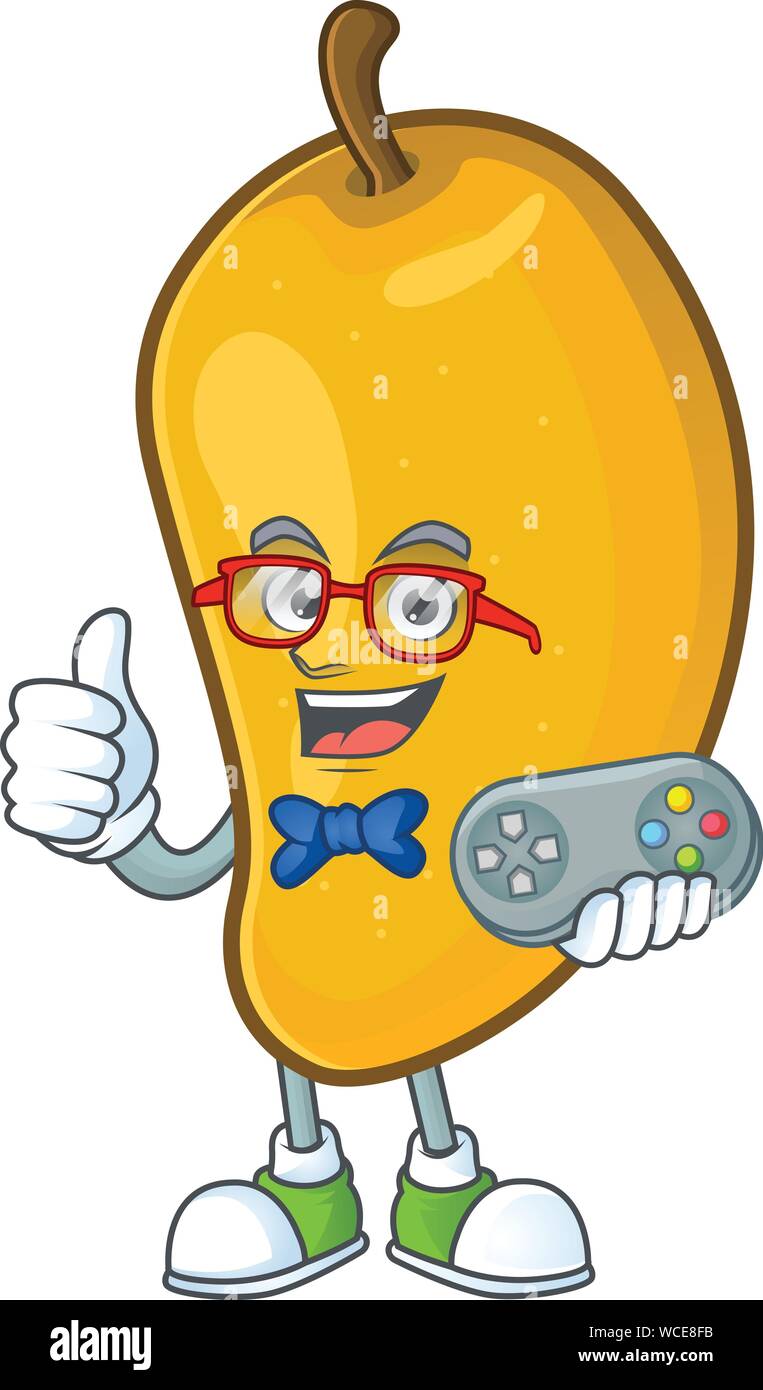 Gamer character mango fruit with cartoon mascot Stock Vector Image ...