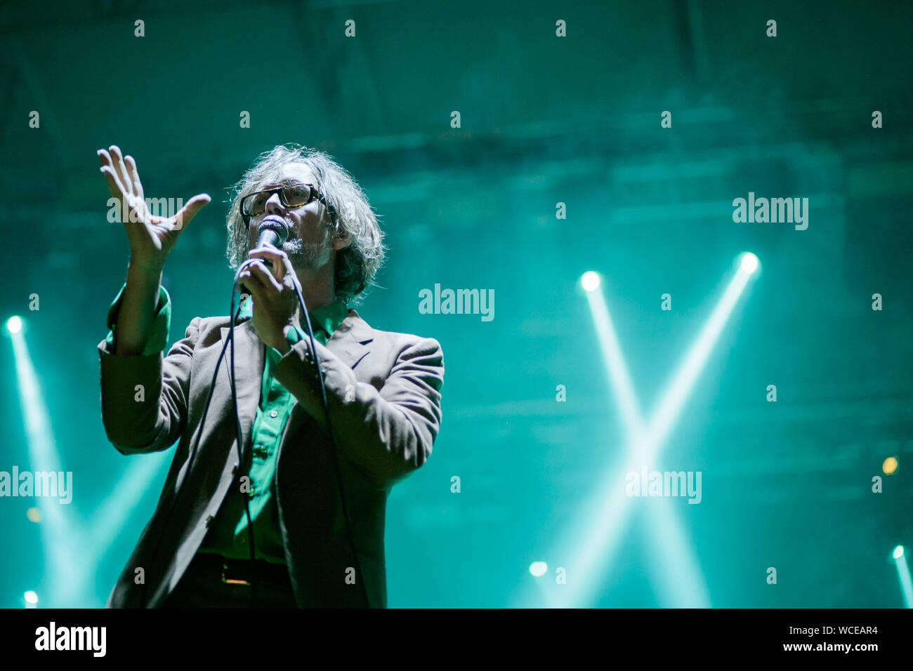 2019, August 25 Turin, Italy Jarvis Cocker, singer of the pulp band ...