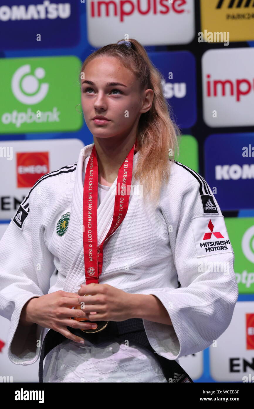 Champion Daria Bilodid of Ukraine during the World Judo Championships ...