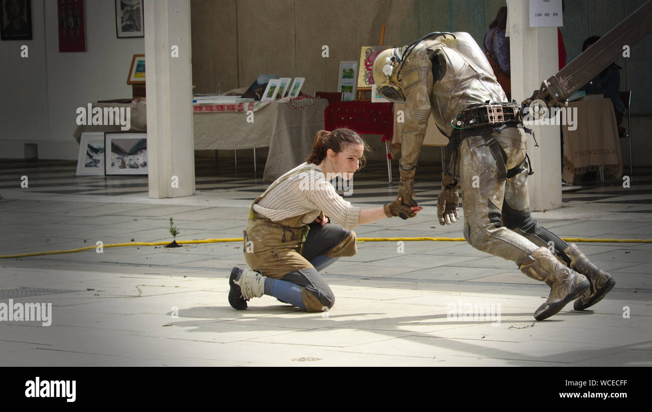 Astronaut stage show Stock Photo - Alamy