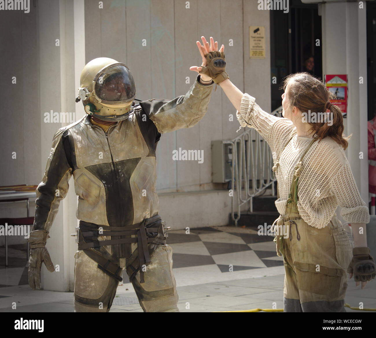 Astronaut stage show Stock Photo - Alamy