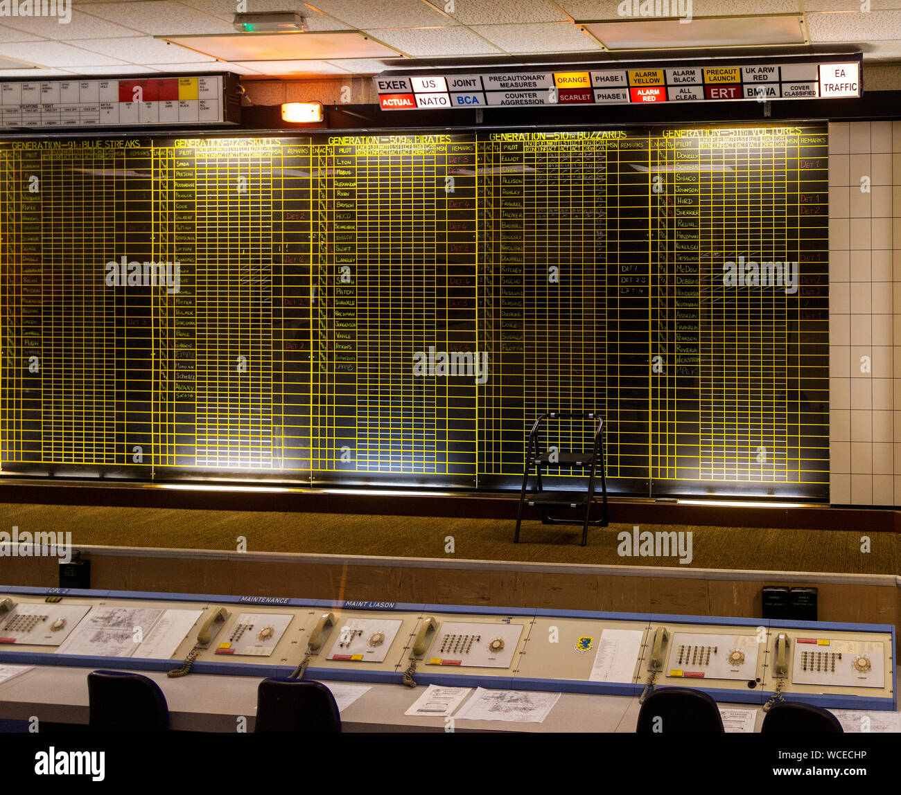 Control room war command room inside Bentwaters Cold War museum ...