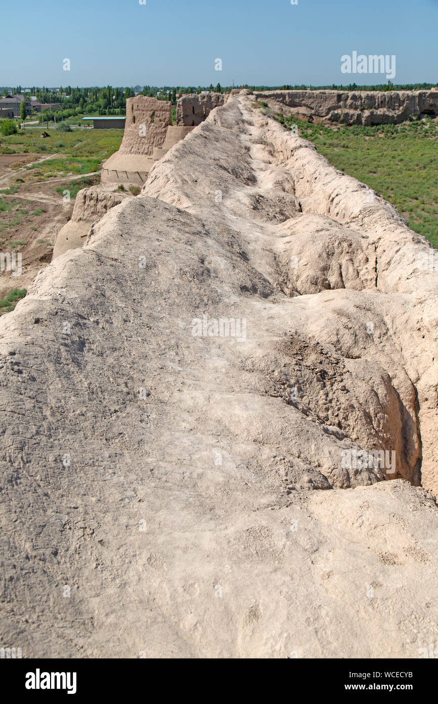 The ruins of the ancient Guldursun Kala Fort, in there Karakalpakstan ...