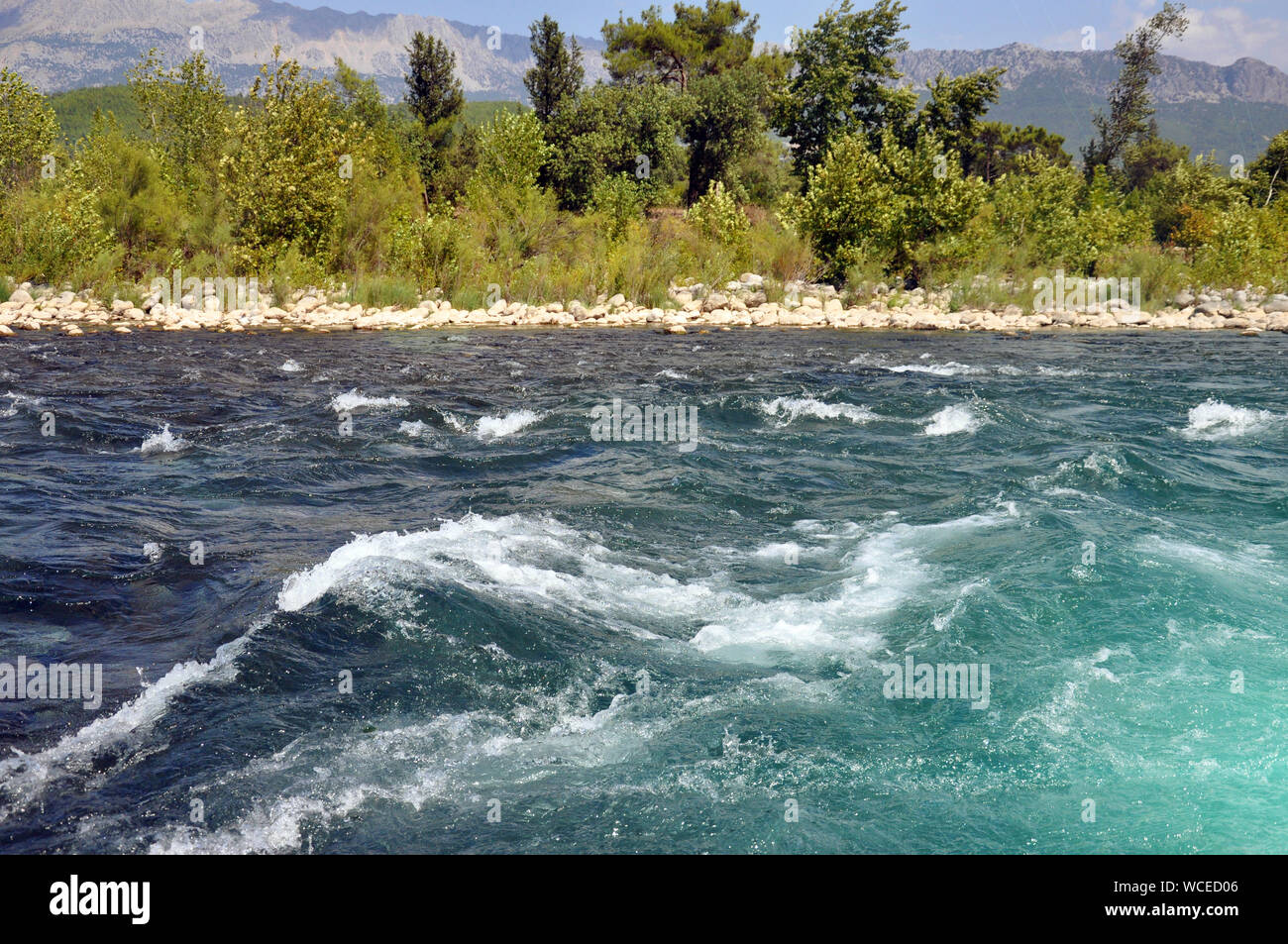 The rapid flow of a mountain river. Relaxation Stock Photo - Alamy