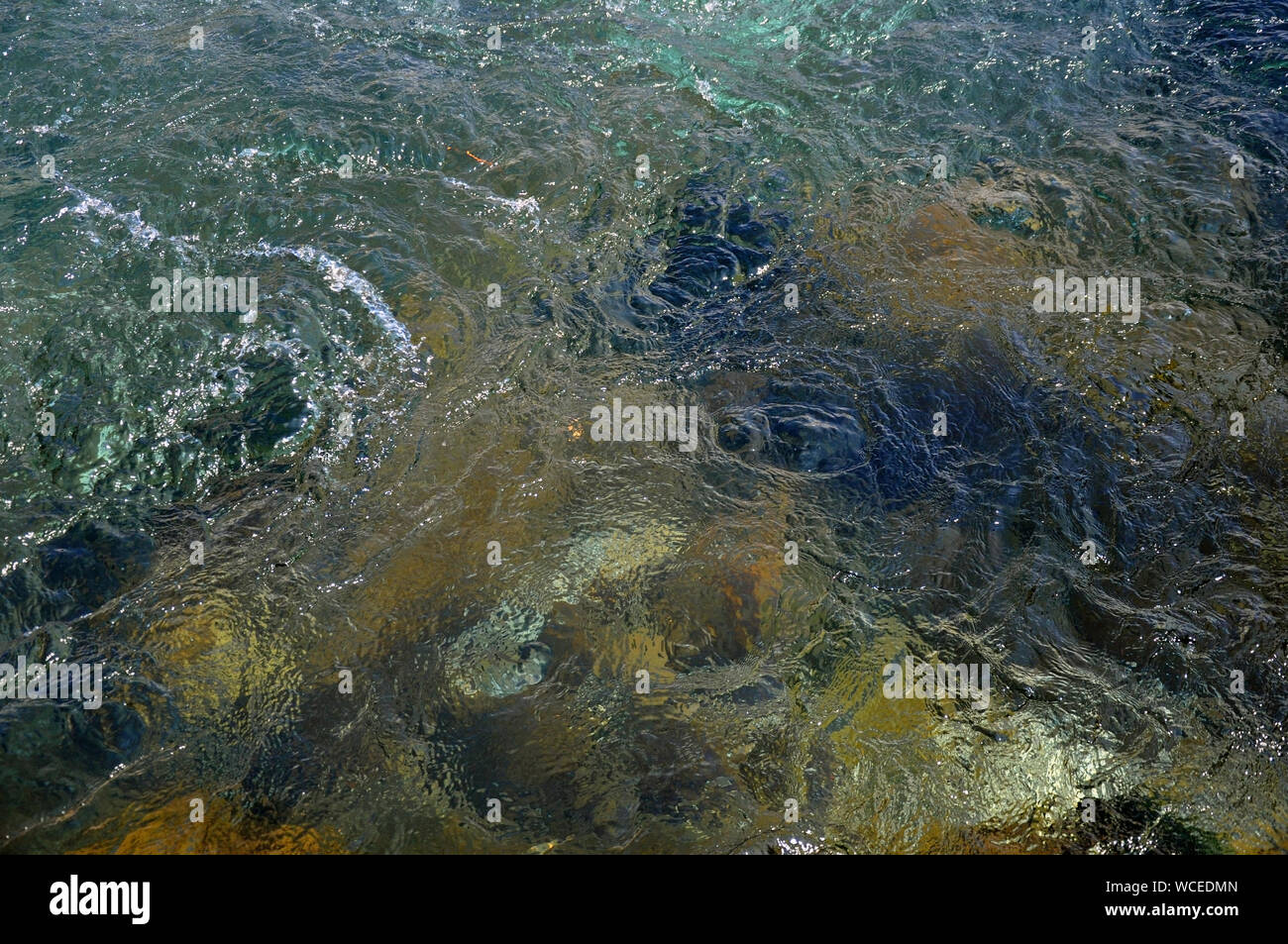 Water of a fast mountain river with rapids. Background, texture Stock ...