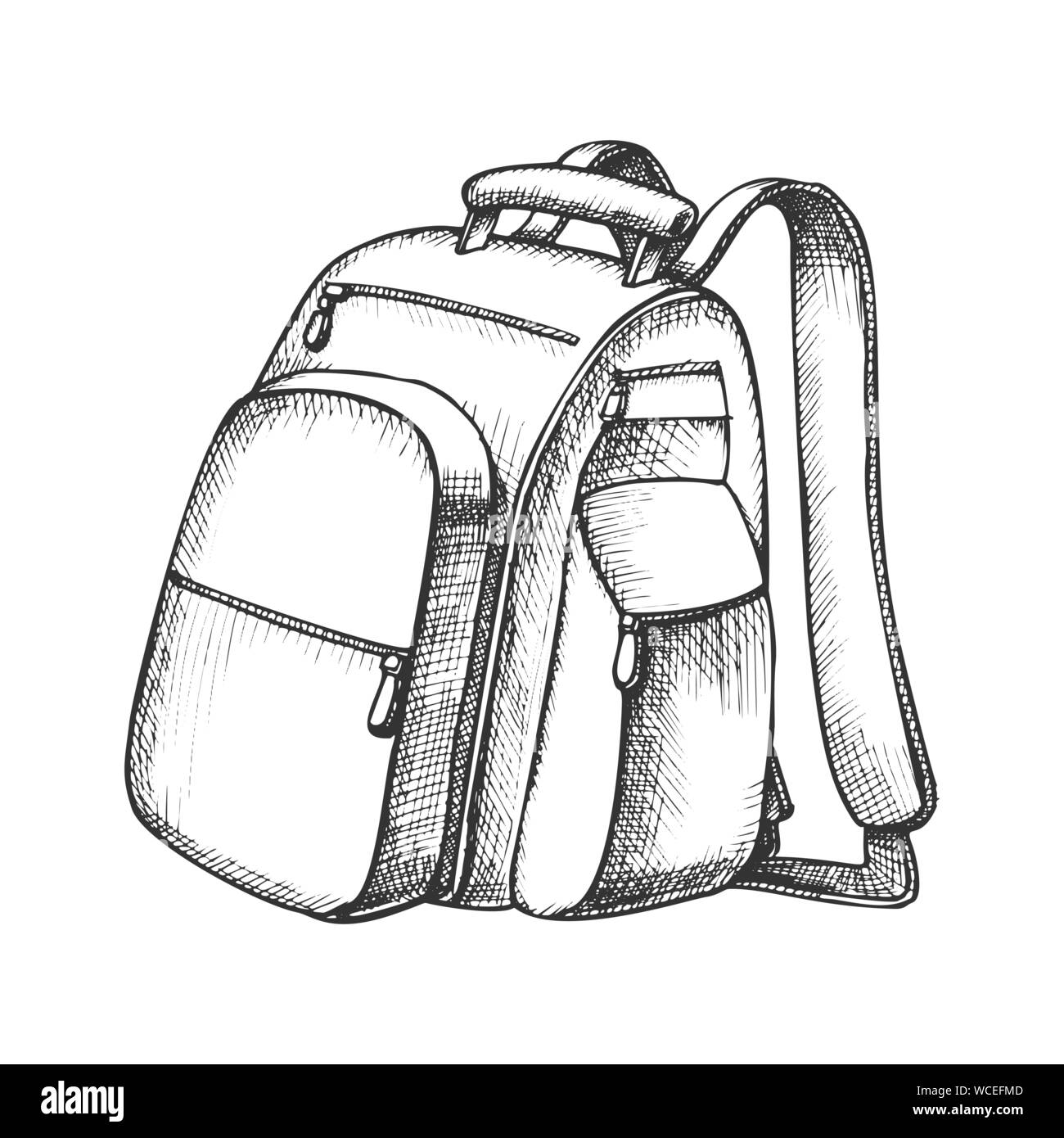 Backpack Clip Art Black And White