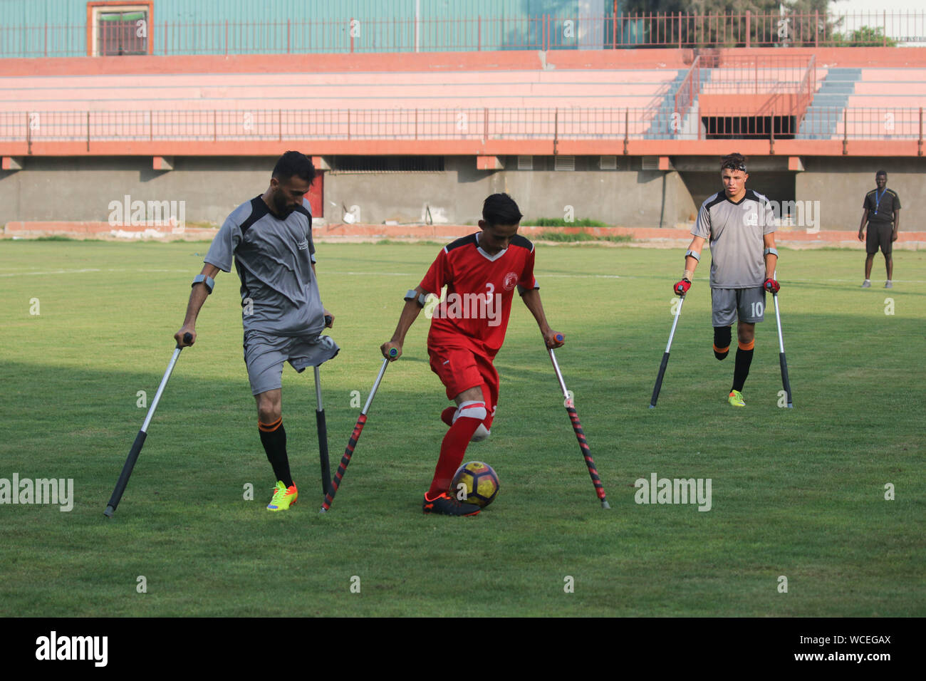 August 27, 2019: Gaza, Palestine. 27 August 2019.The Al-Azza team ...