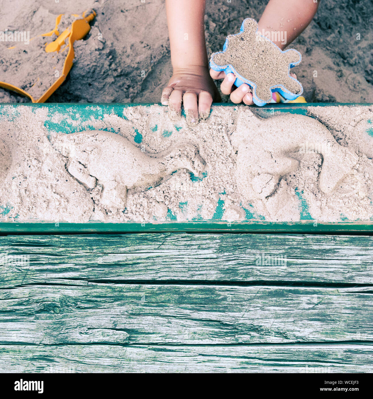 A child playing with sand hi-res stock photography and images - Alamy