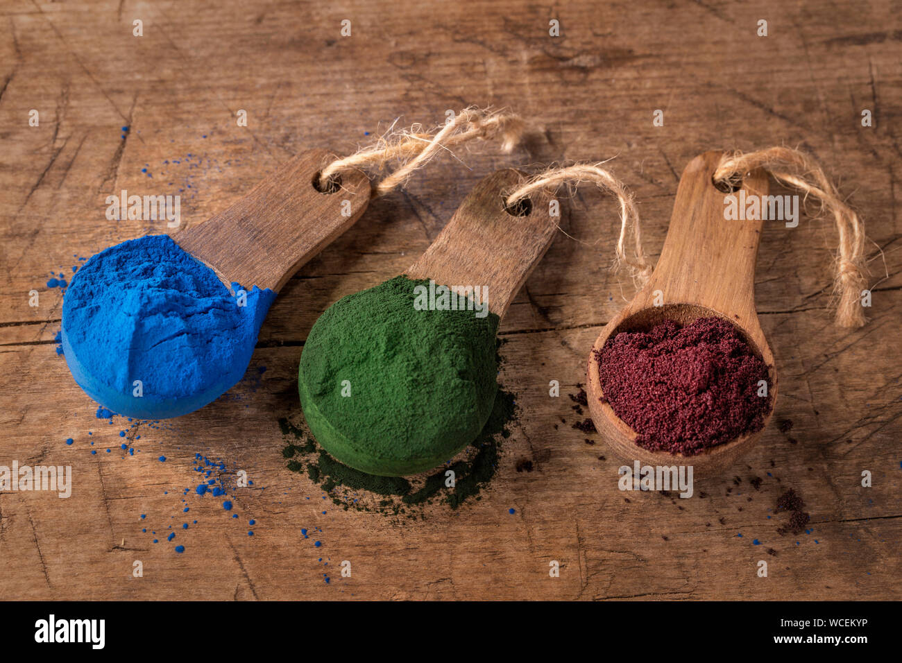 Blue spirulina powder hi-res stock photography and images - Alamy