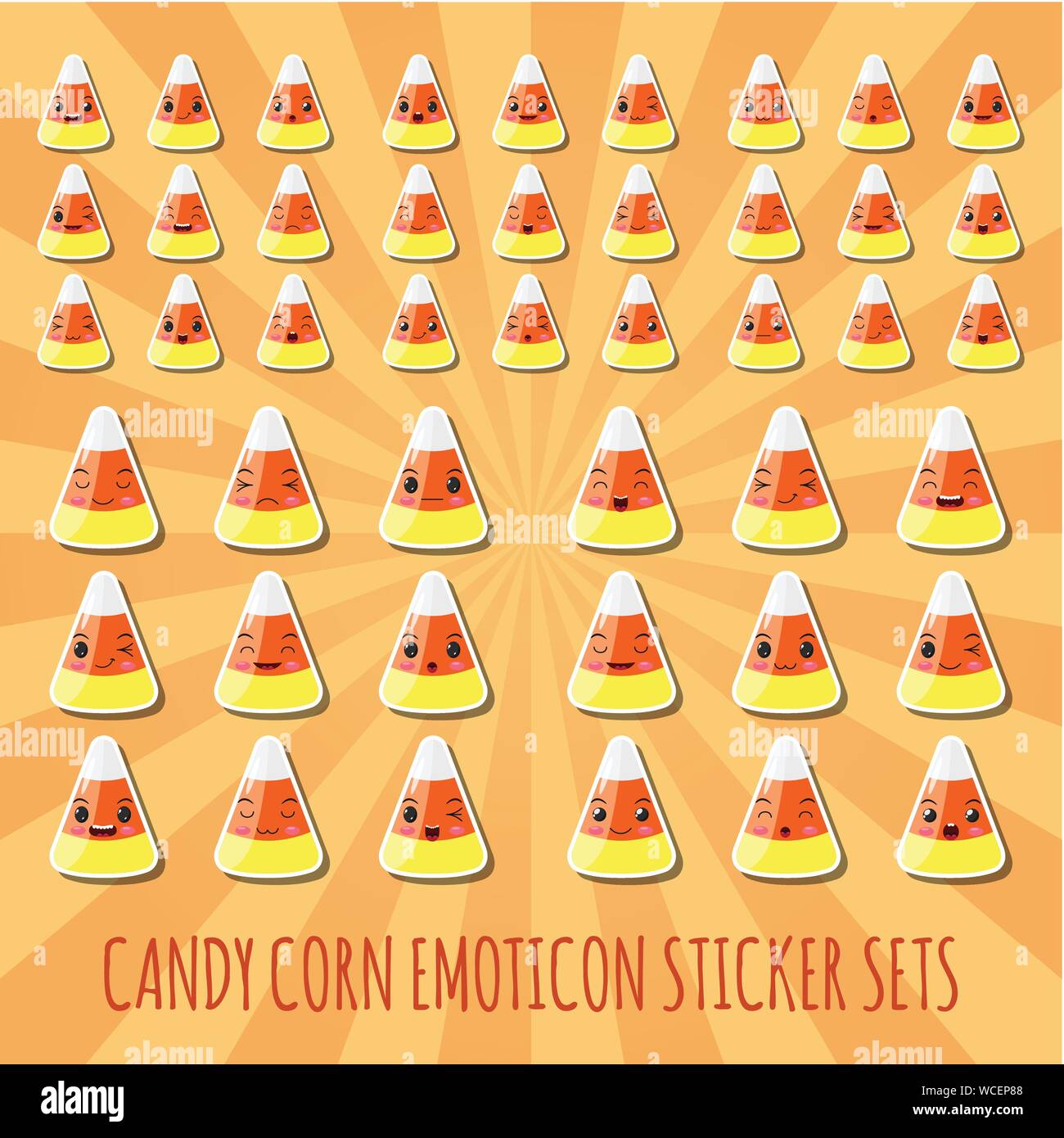 Happy face candy corn Stock Vector Images - Alamy
