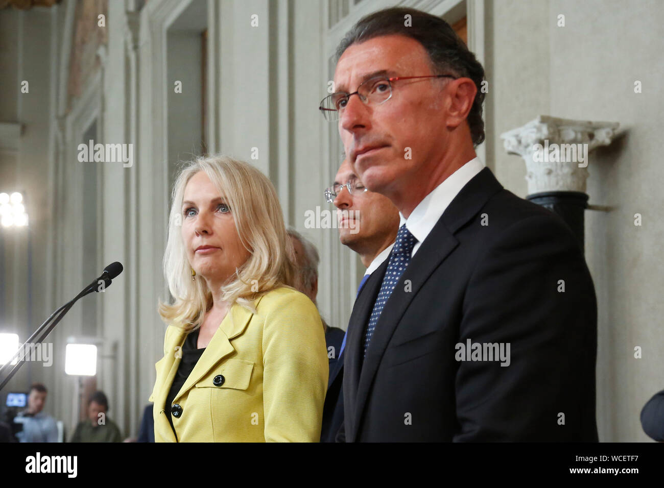 Rome, Italy. 28th Aug, 2019. Dieter Steiger, Julia Unterberger and ...