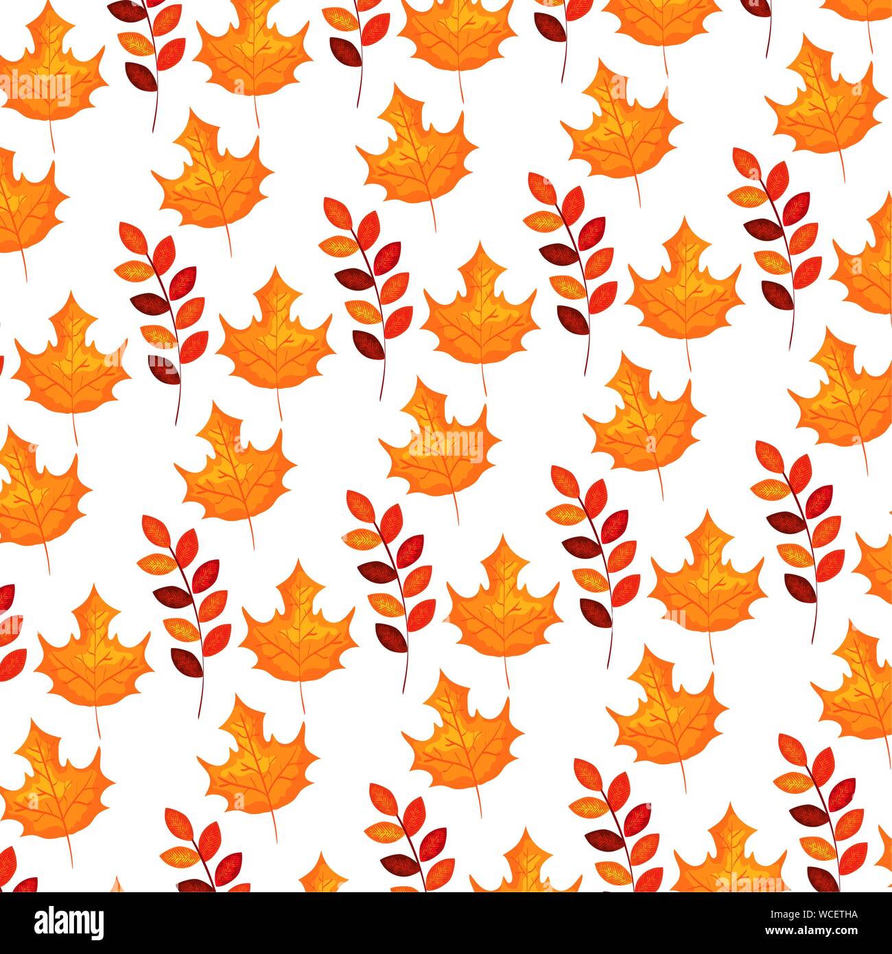 autumn branch and dry maple leafs pattern Stock Vector Image & Art - Alamy