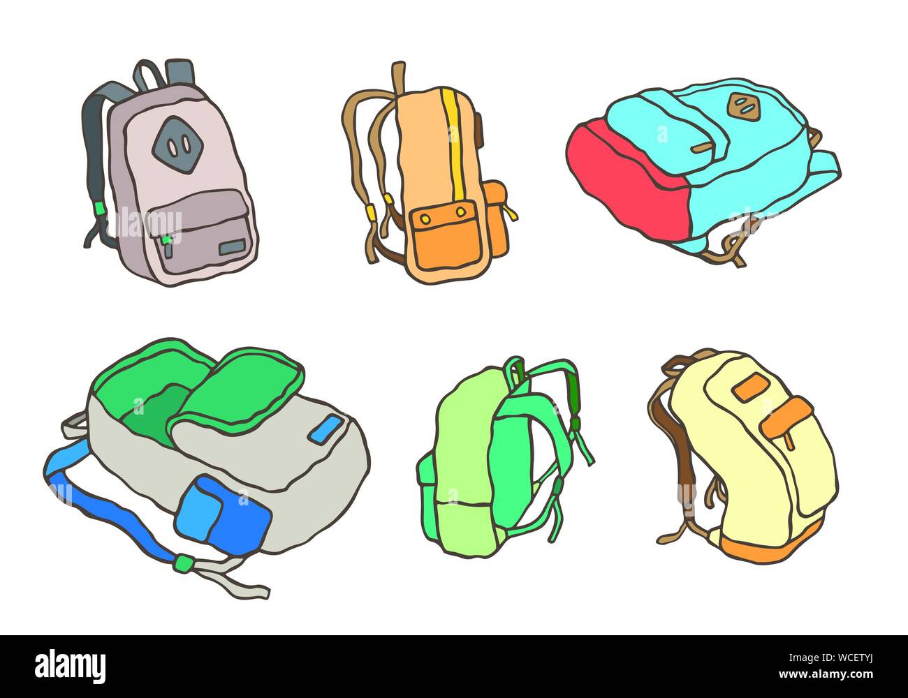 Cartoon rucksack Stock Vector Images - Alamy