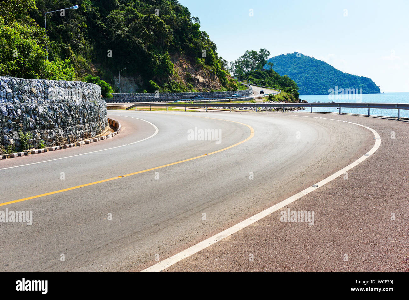 Blue Sky Background Sea Side Road High Resolution Stock Photography and ...