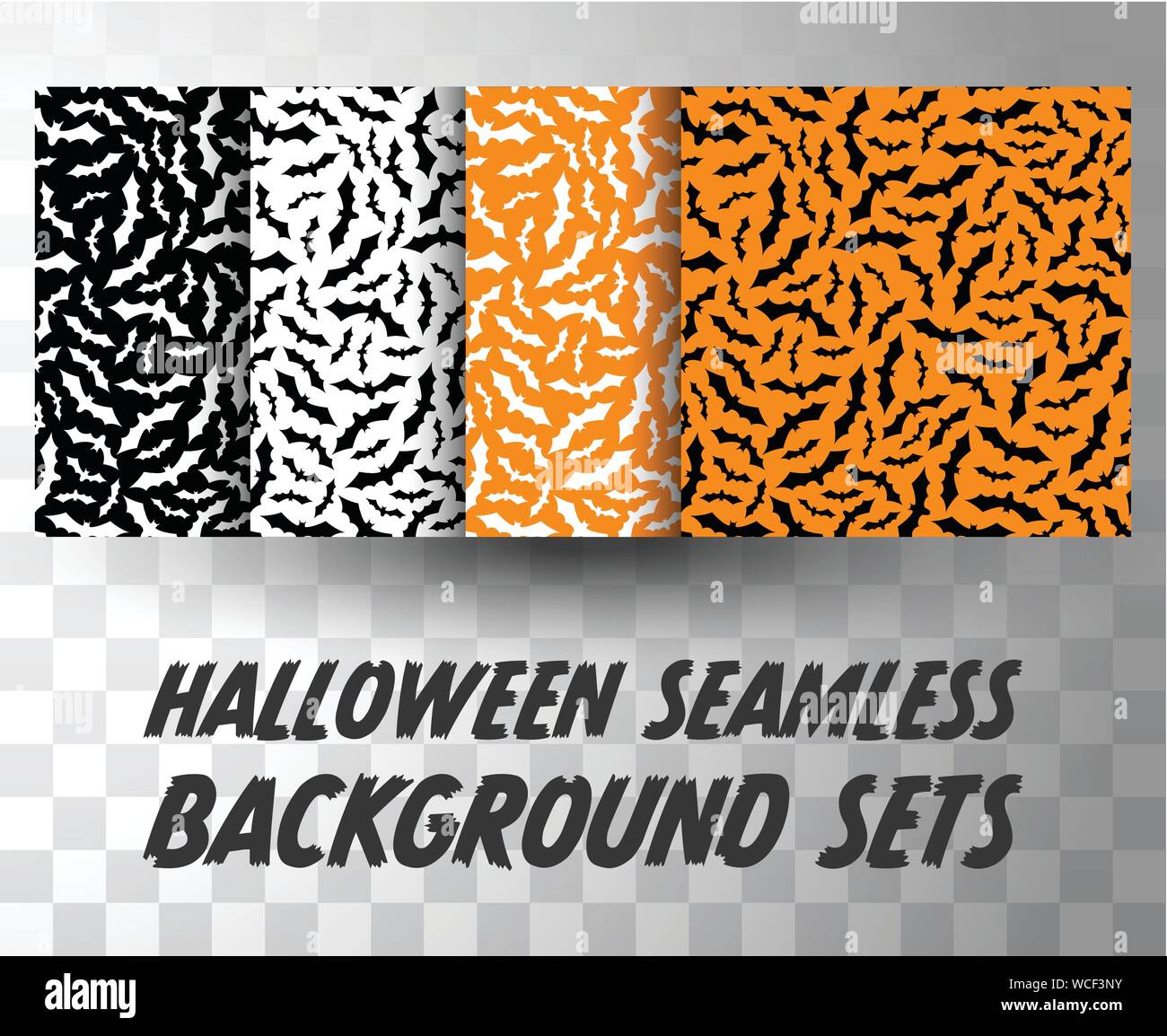 Set of seamless pattern bats with different colour background Stock ...