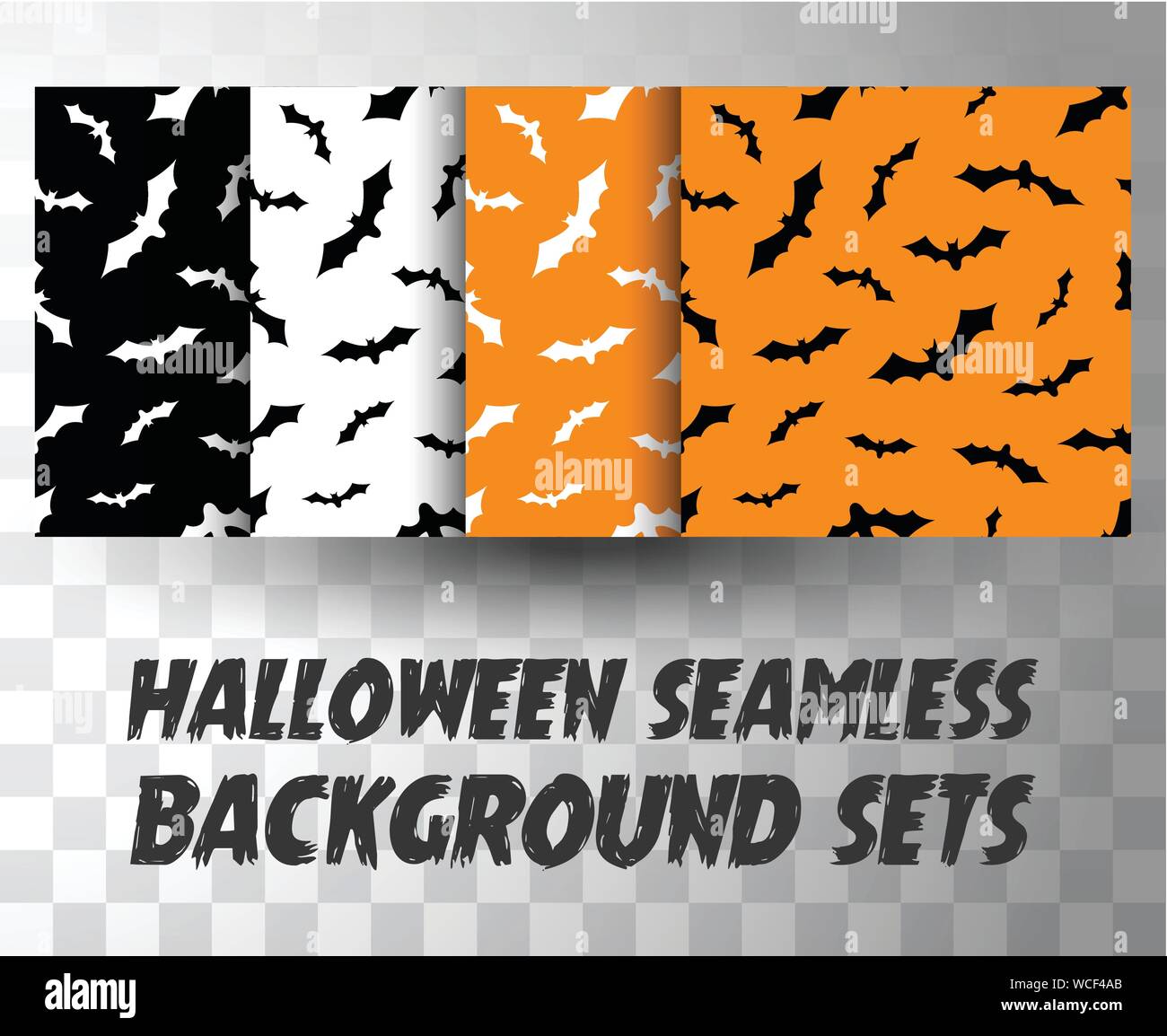 Set of seamless pattern bats with different colour background Stock ...