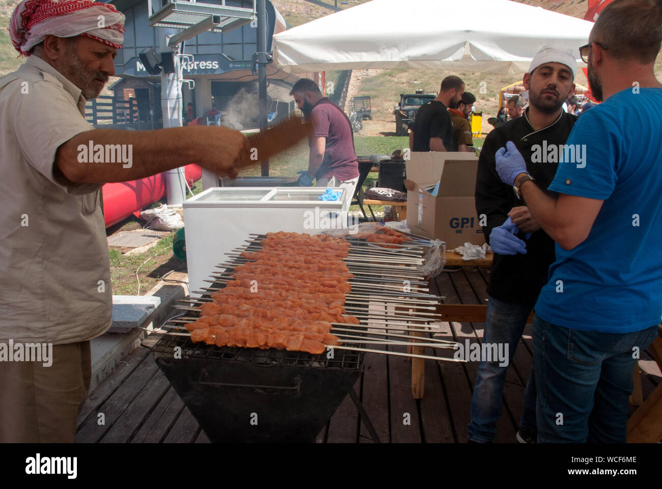 Sunday event and barbecue Stock Photo - Alamy