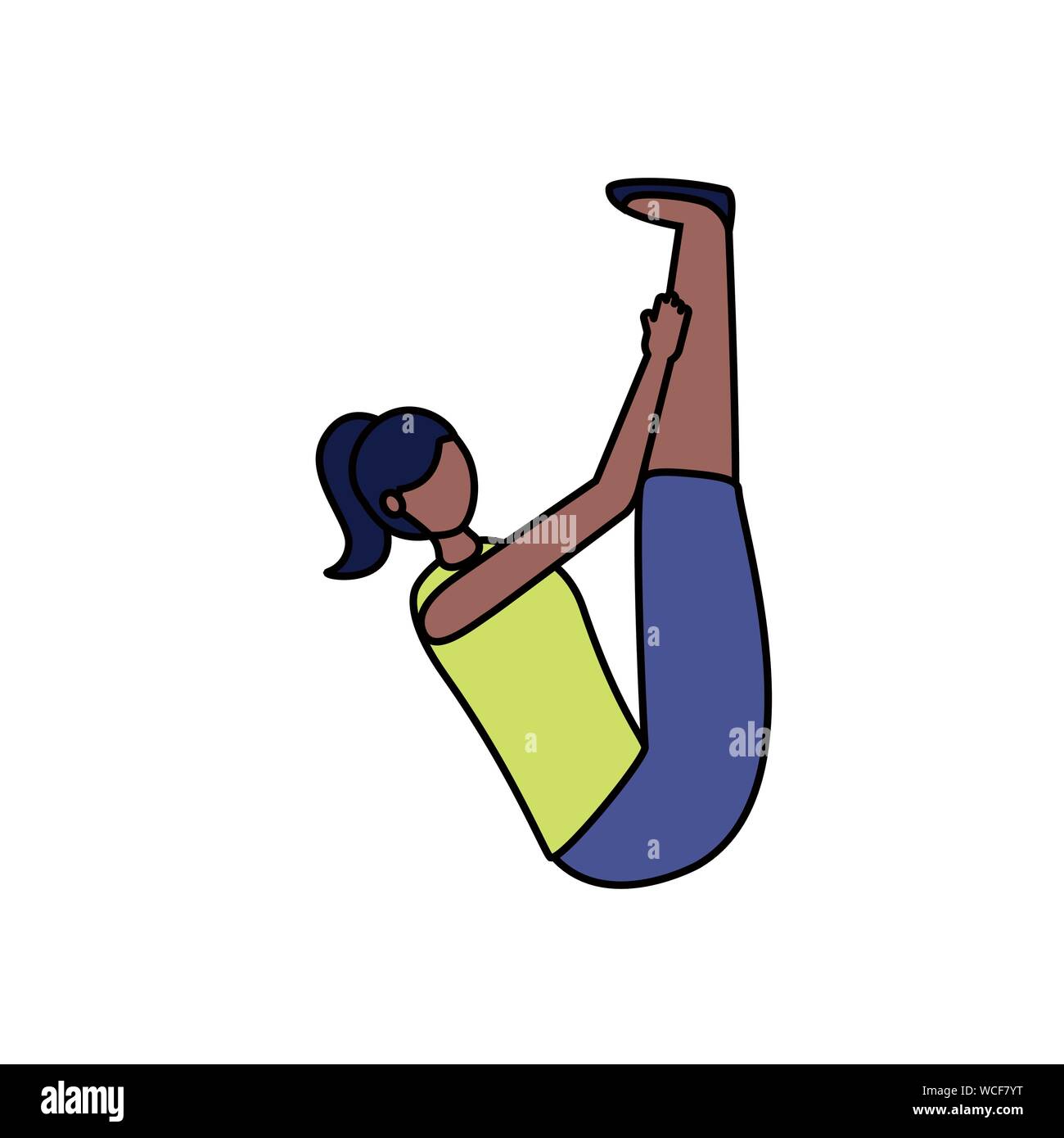 Girl doing yoga pose vector design Stock Vector Image & Art - Alamy