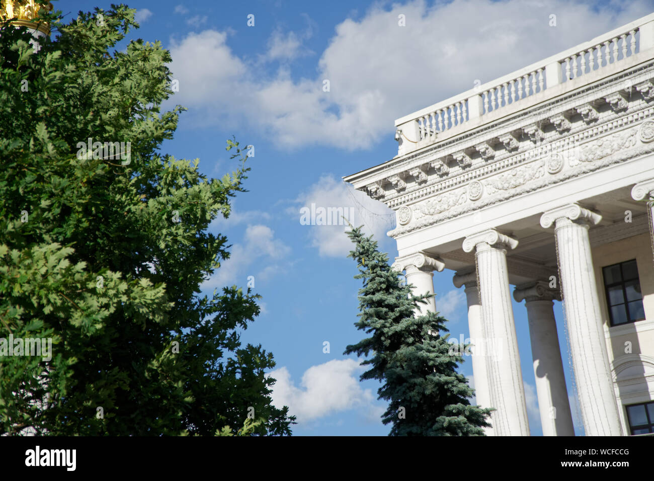 Angle of antique building. Architecture large building of antique roman ...