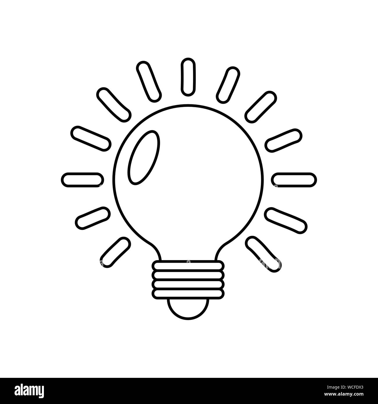 Isolated electric light bulb design Stock Vector Image & Art - Alamy