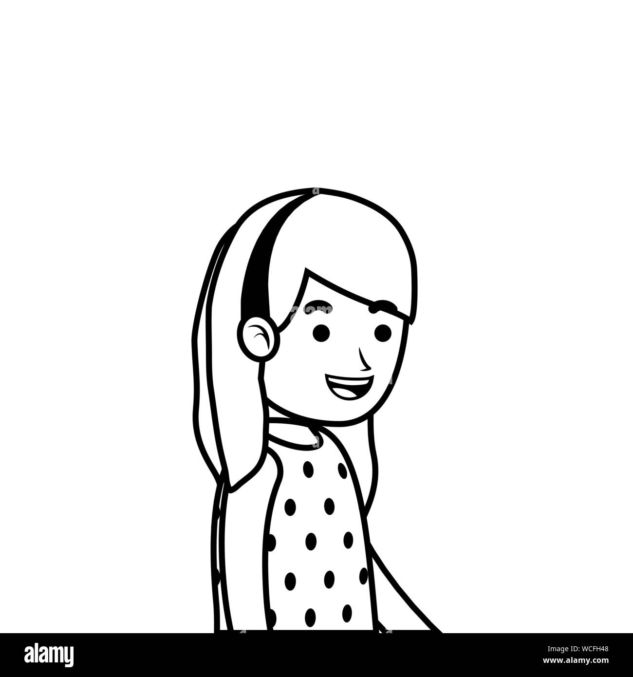 Isolated girl cartoon design Stock Vector Image & Art - Alamy