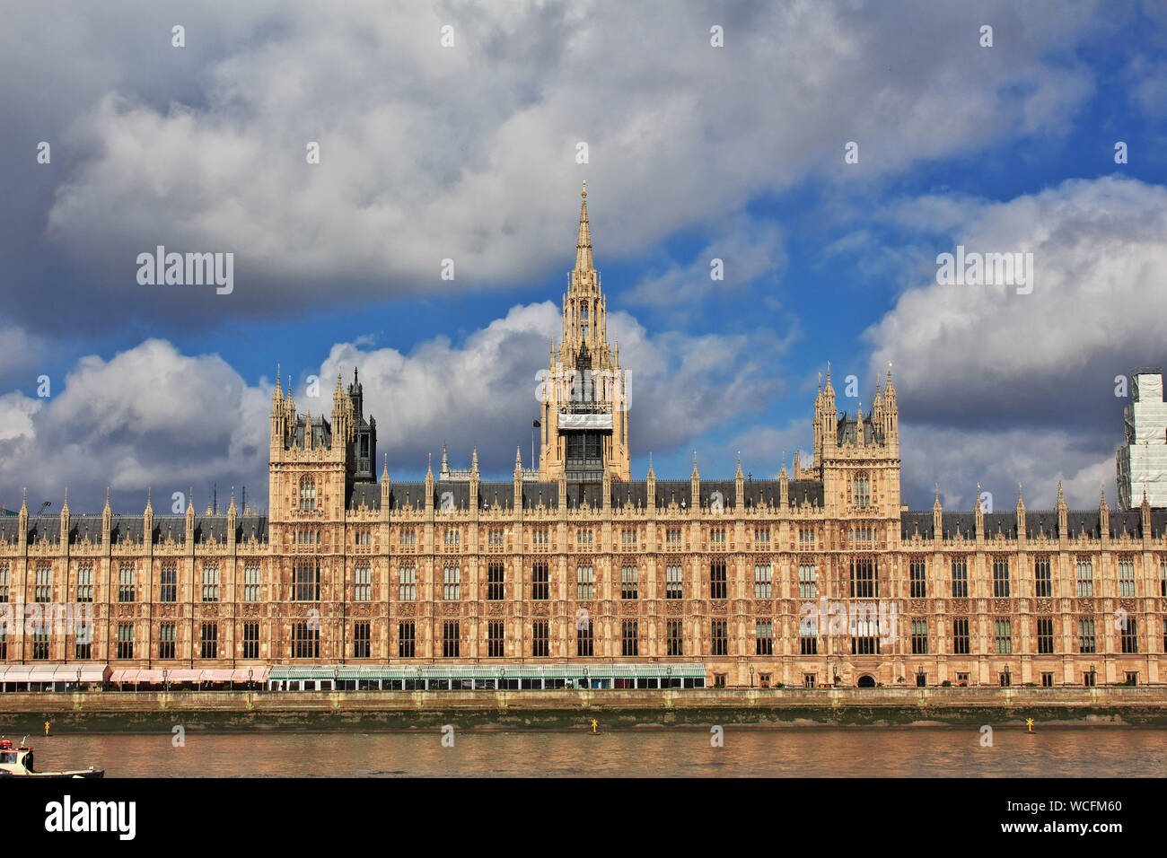 The building of British Parliament in London city, England Stock Photo ...