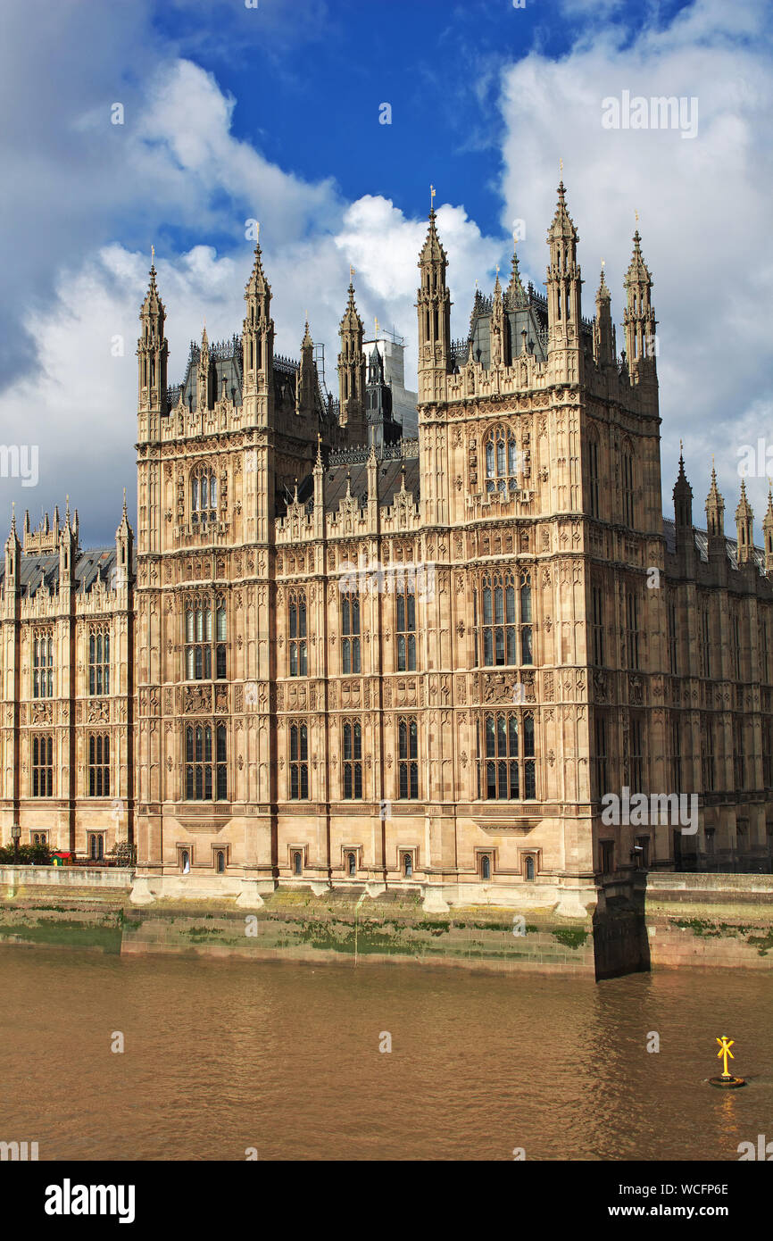 The building of British Parliament in London city, England Stock Photo ...
