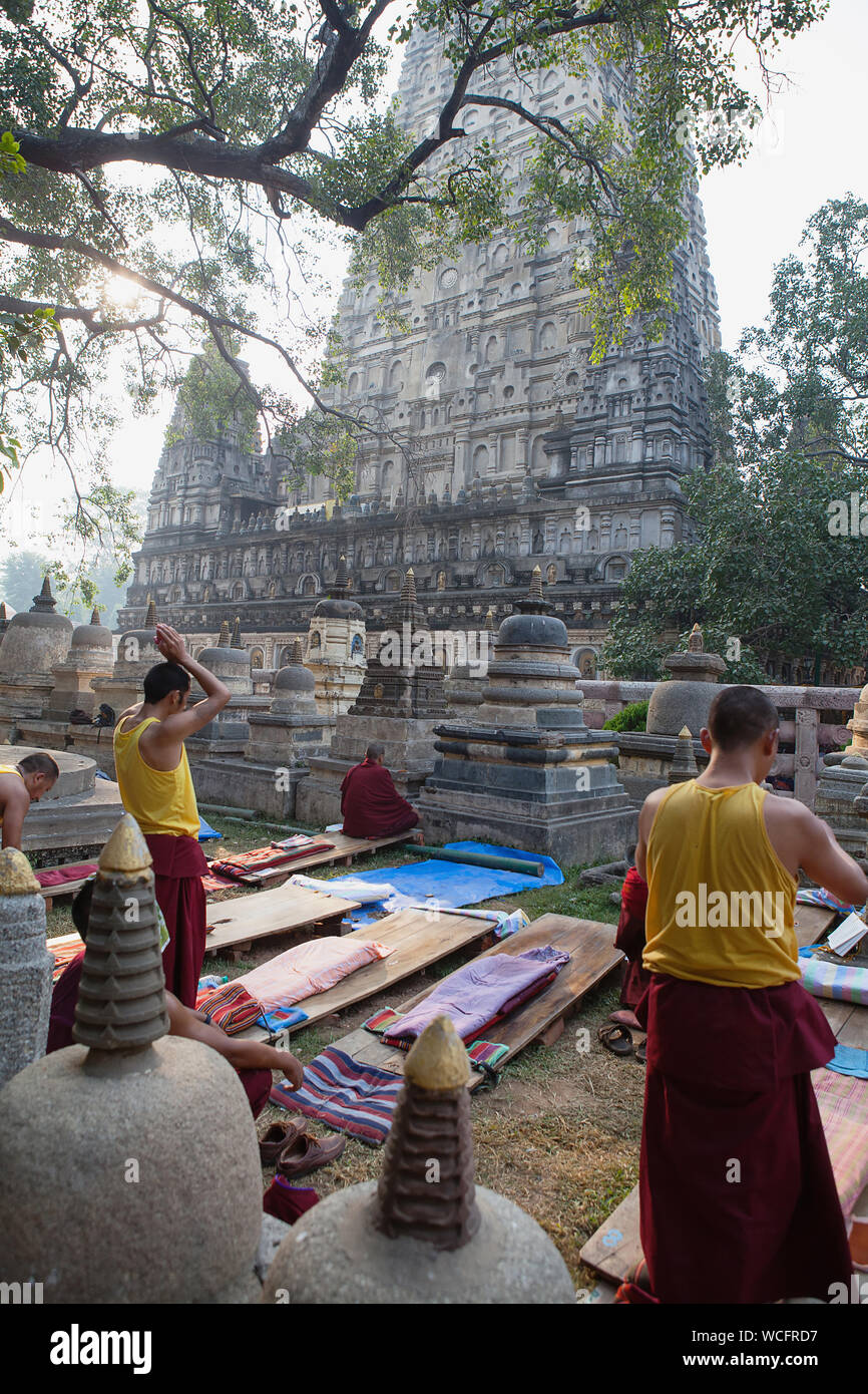 India People Praying Prostrating High Resolution Stock Photography and ...