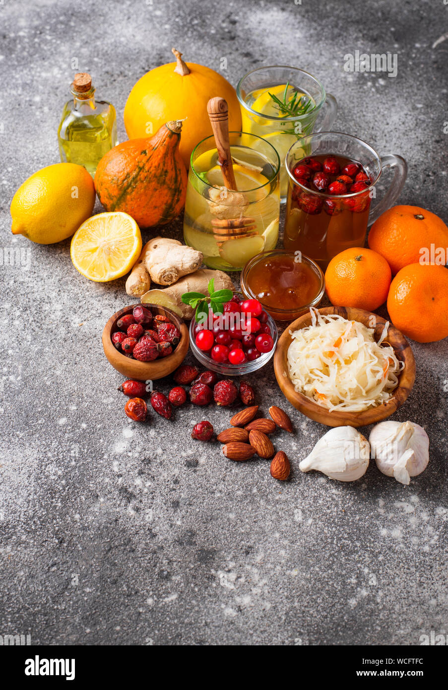 Healthy products for Immunity boosting Stock Photo - Alamy