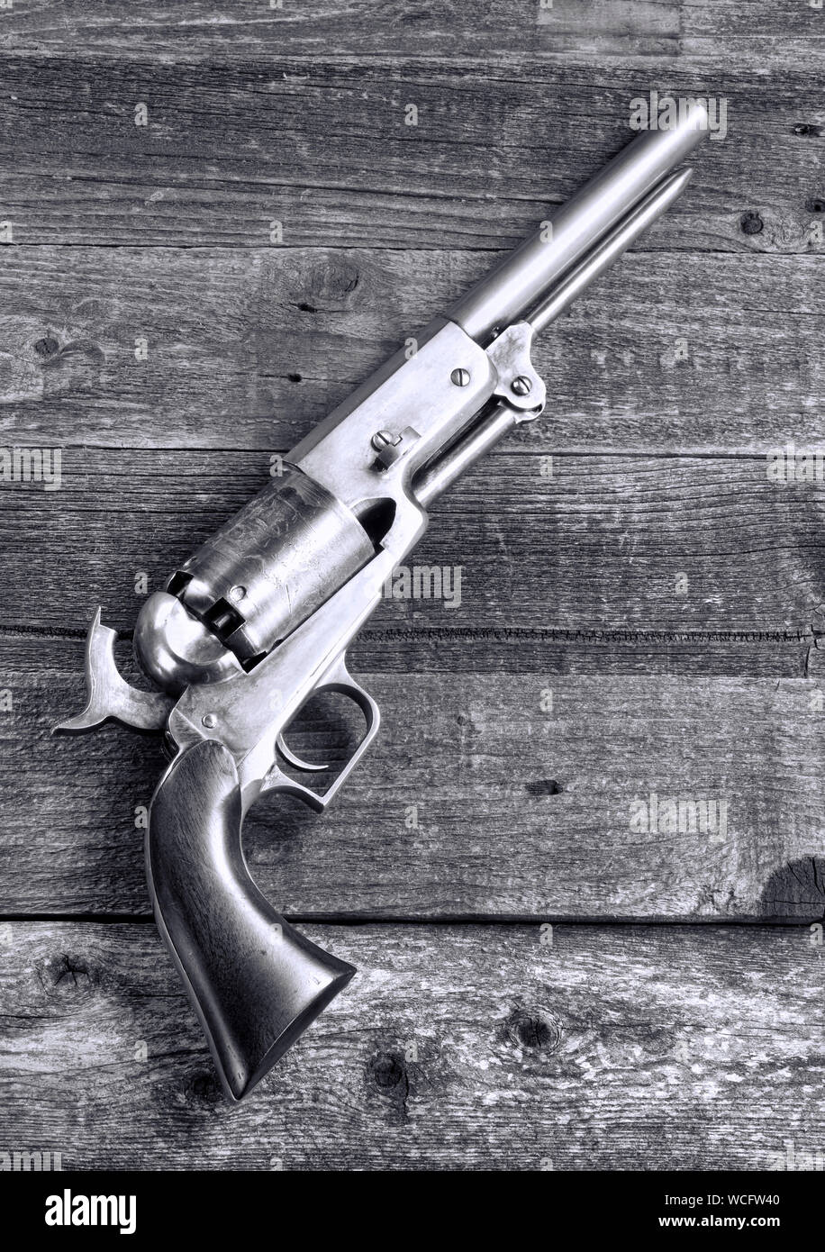 Hand gun table hi-res stock photography and images - Alamy