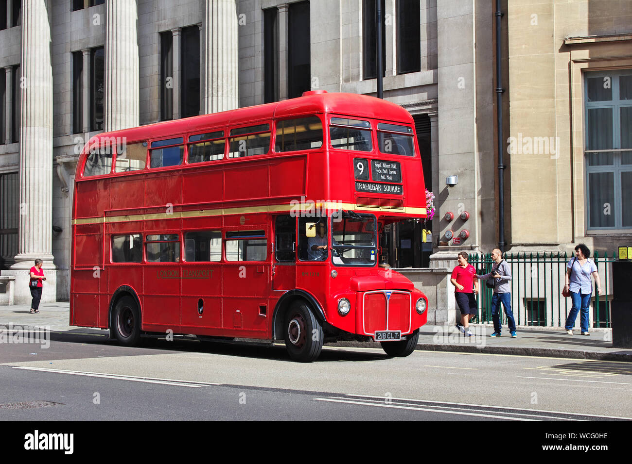 The bus in London city, England Stock Photo - Alamy