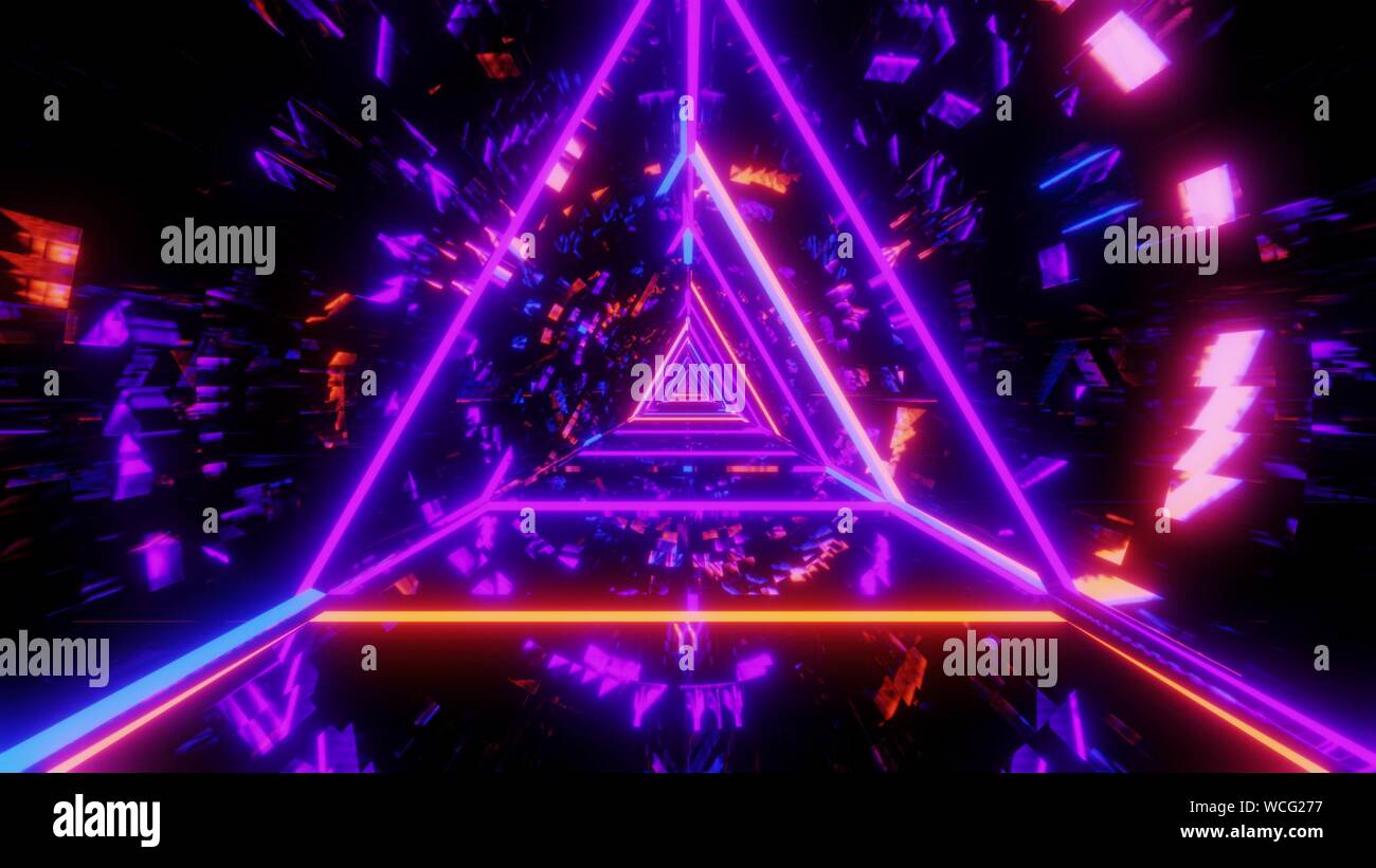 abstract colorful triangle wireframe with abstract background 3d ...