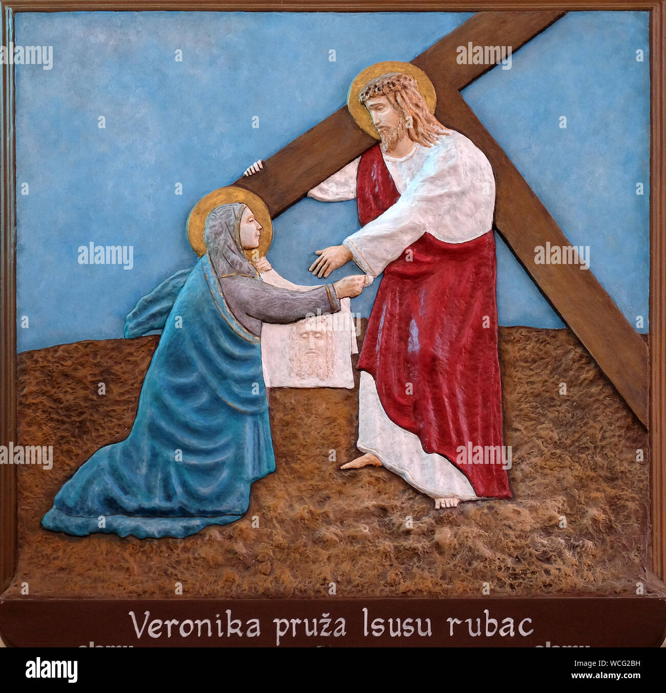 6th Stations of the Cross, Veronica wipes the face of Jesus, church of ...